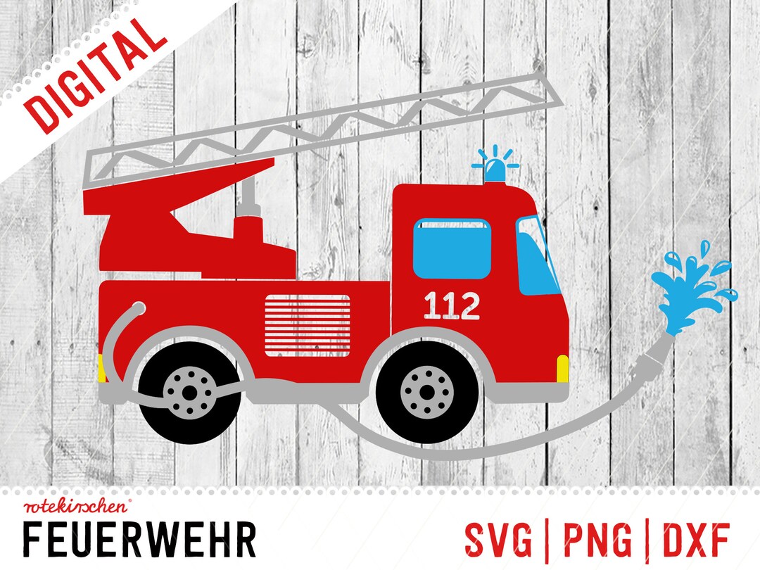 FEUERWEHR Plotterdatei DATEI mehrfarbig Svg Png Dxf - Etsy.de