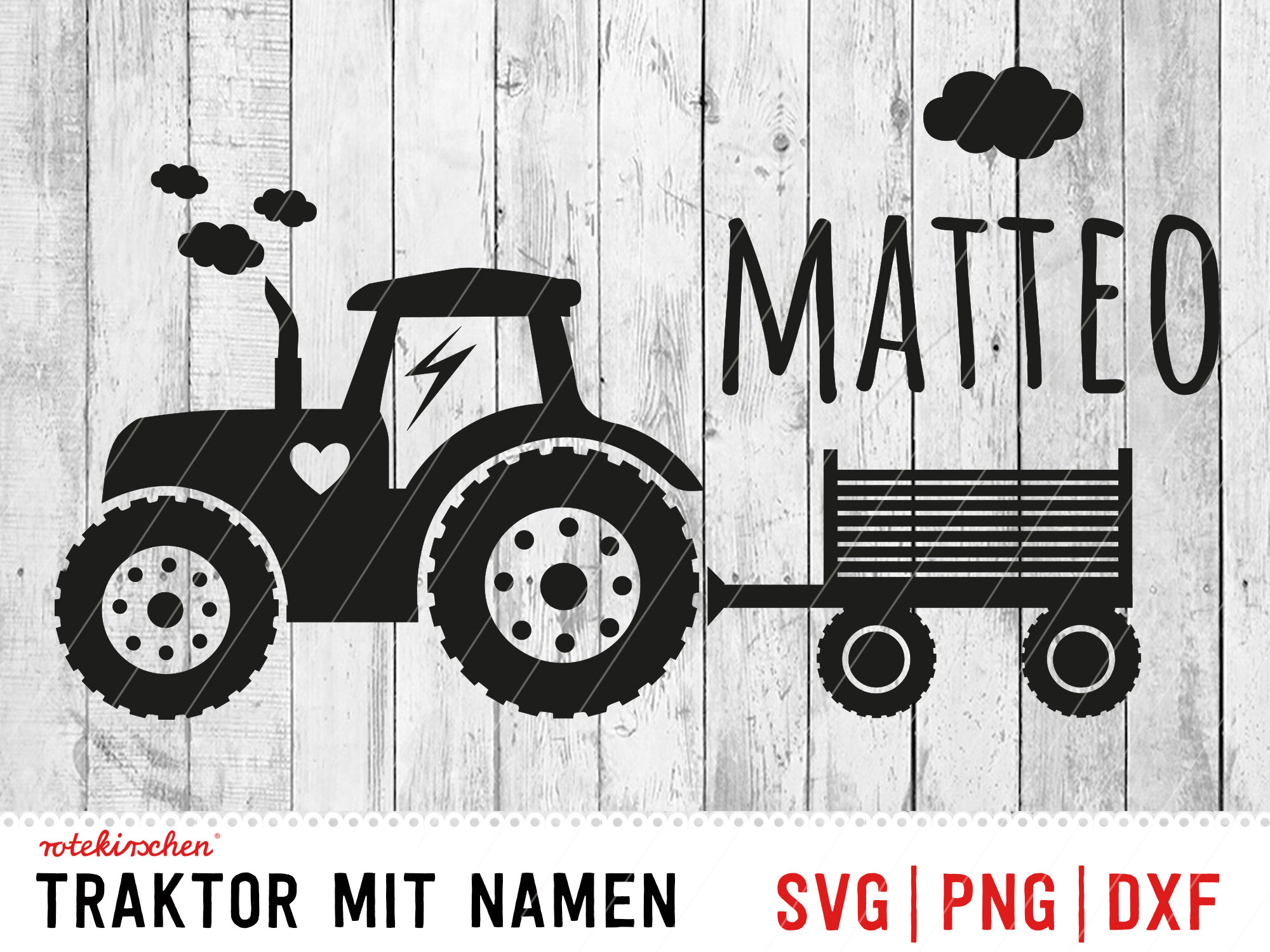 TRAKTOR mit Wunschnamen Plotterdatei Trecker Traktor - Etsy.de