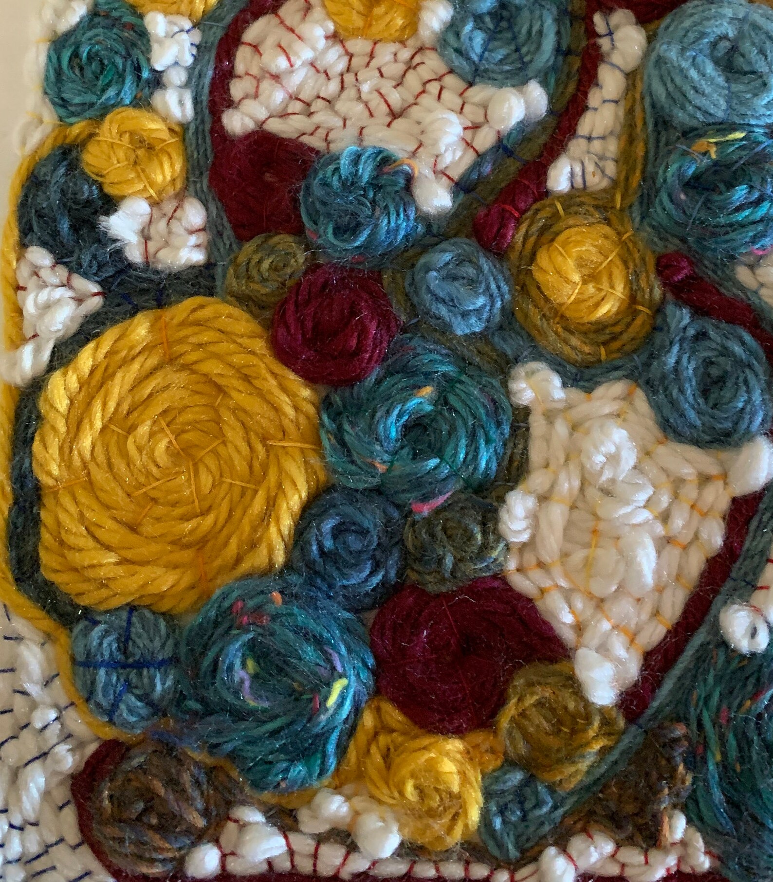 Yarn Swirls on Canvas - Etsy