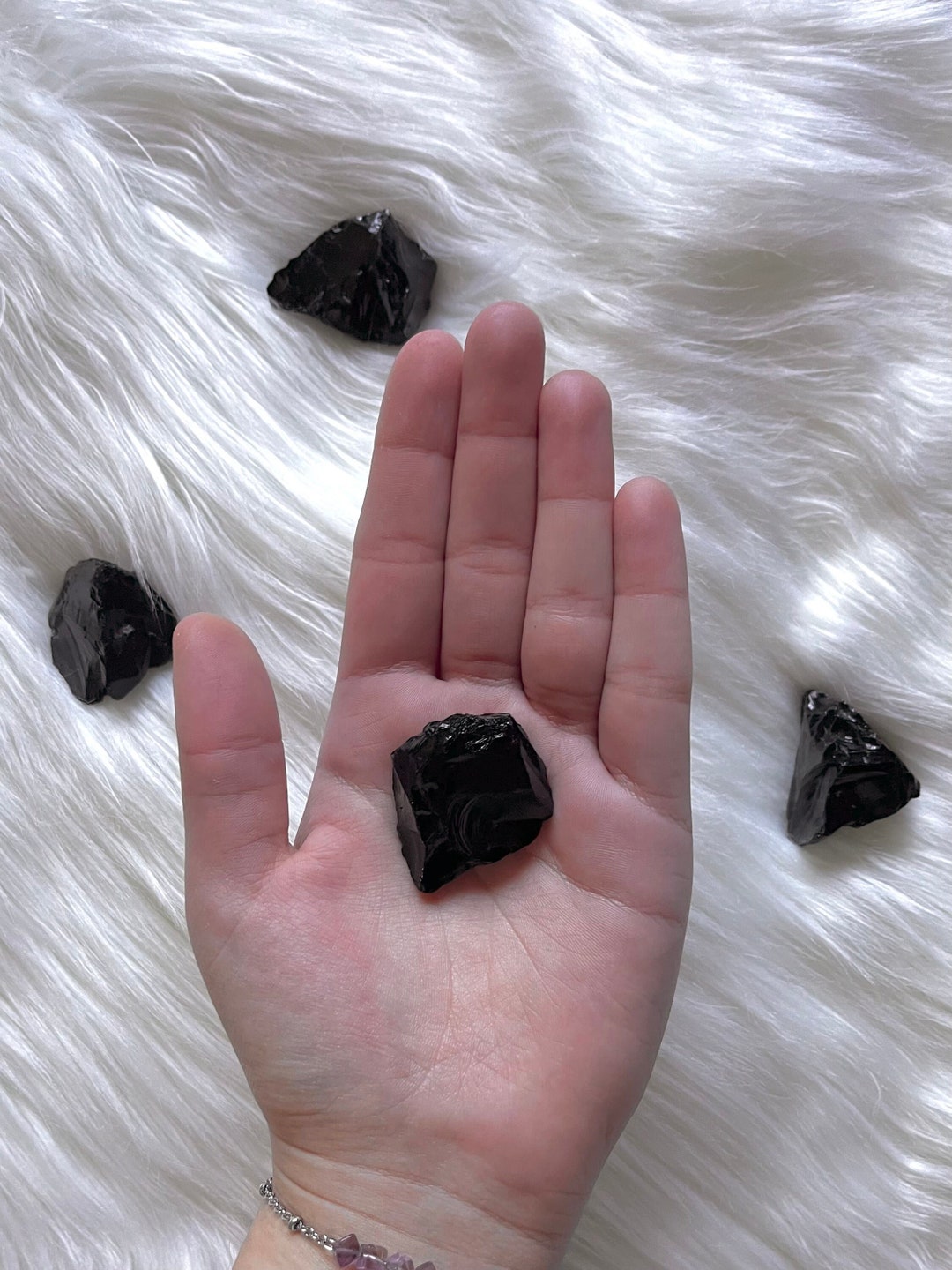 Raw Black Obsidian, for Protection and Courage, Witchcraft Crystal ...