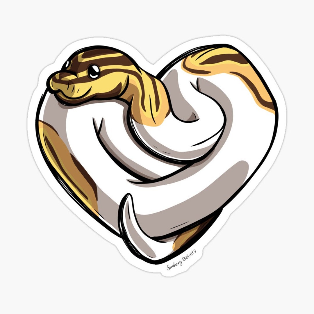 Piebald Ball Python Sticker Art Cute Ball Python Art - Etsy