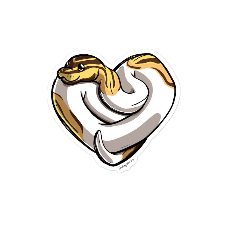 Piebald Ball Python Sticker Art Cute Ball Python Art - Etsy