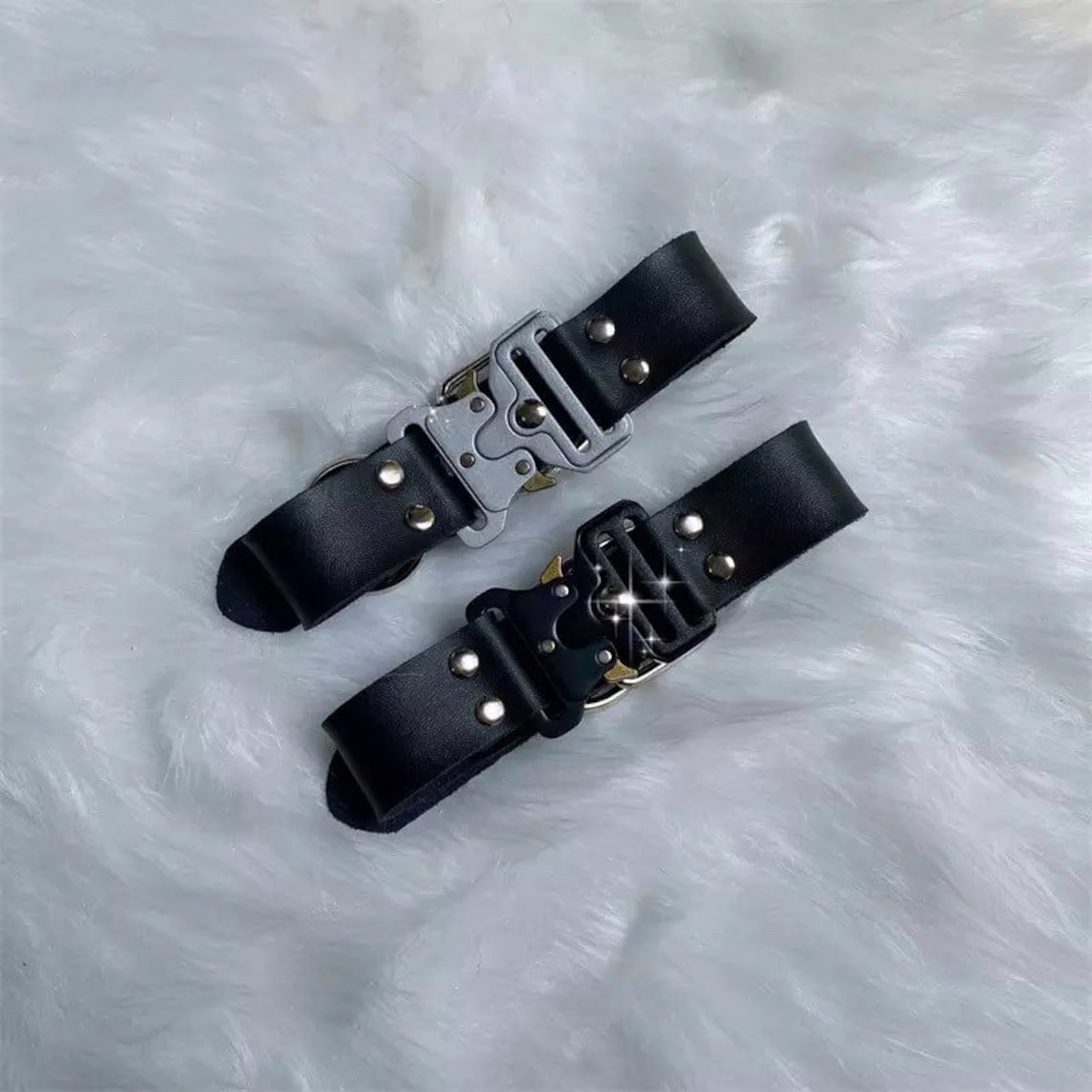 Aosoth PU Leather Techwear Choker Darkwear Choker Gothic - Etsy