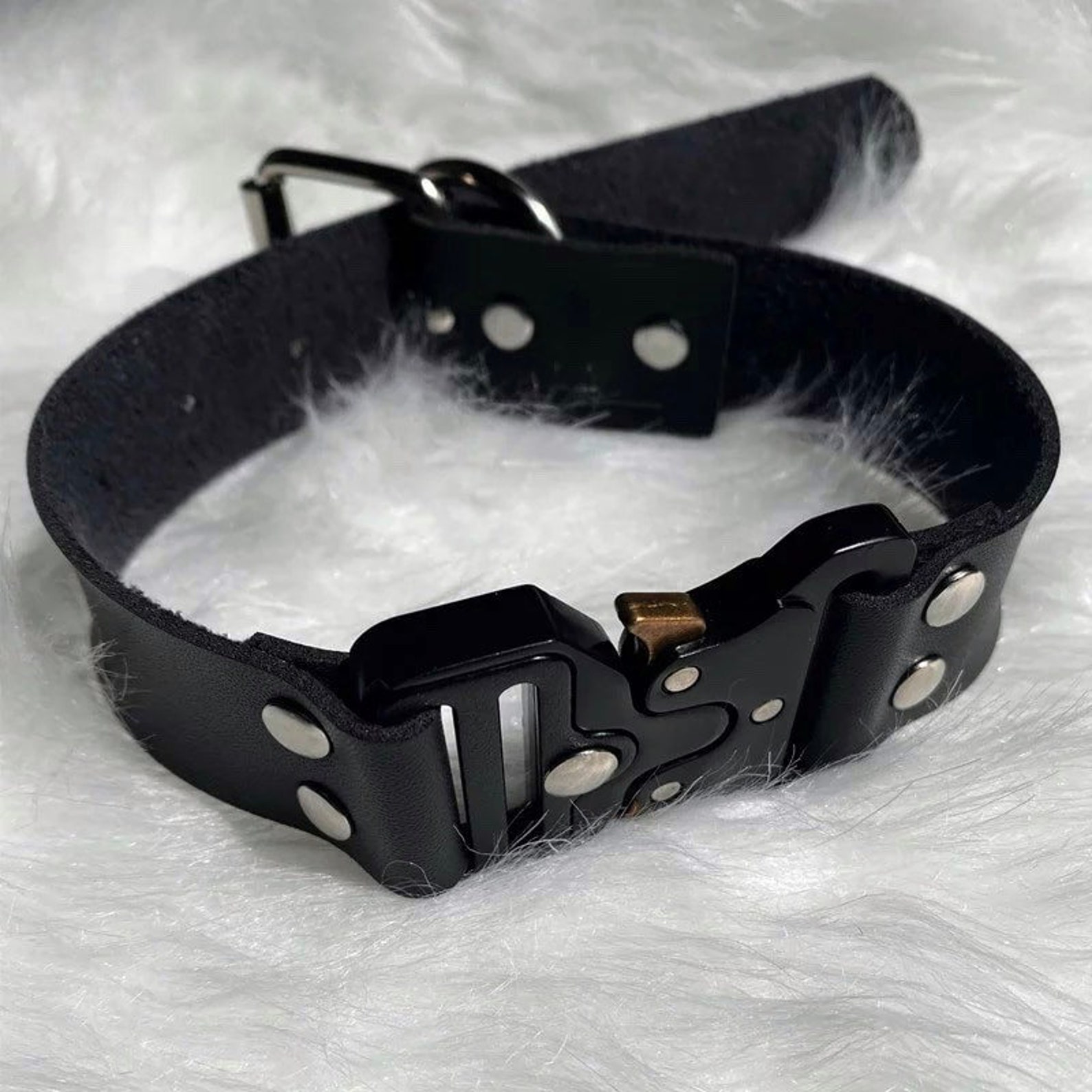 Aosoth PU Leather Techwear Choker Darkwear Choker Gothic - Etsy