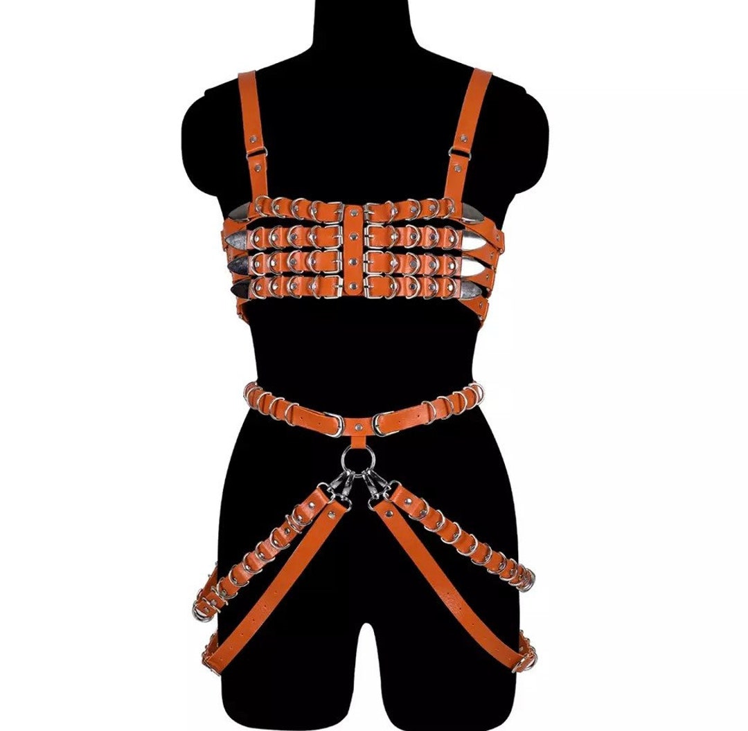 Eowyn PU Leather Harness Set Full Body Harness Gothic - Etsy