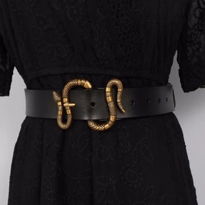 Serpentes Snake Buckle Belt , Snake Belt, Buckle Belt, Waistband, Gold ...