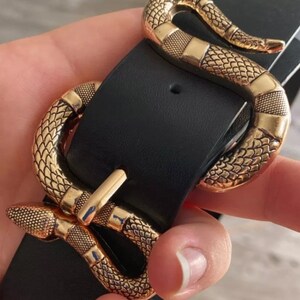 Serpentes Snake Buckle Belt , Snake Belt, Buckle Belt, Waistband, Gold ...