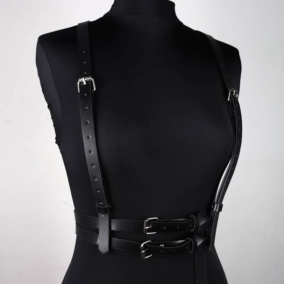 Asmodeus Harness Belt Gothic Chest PU Leather Goth Harness - Etsy