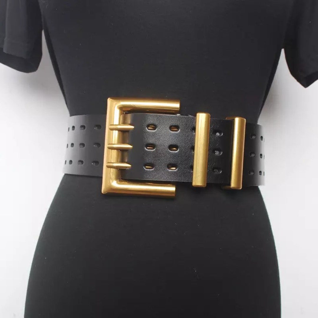 PU Leather Big Buckle Belt Wide Belt Waistband Statement - Etsy Australia