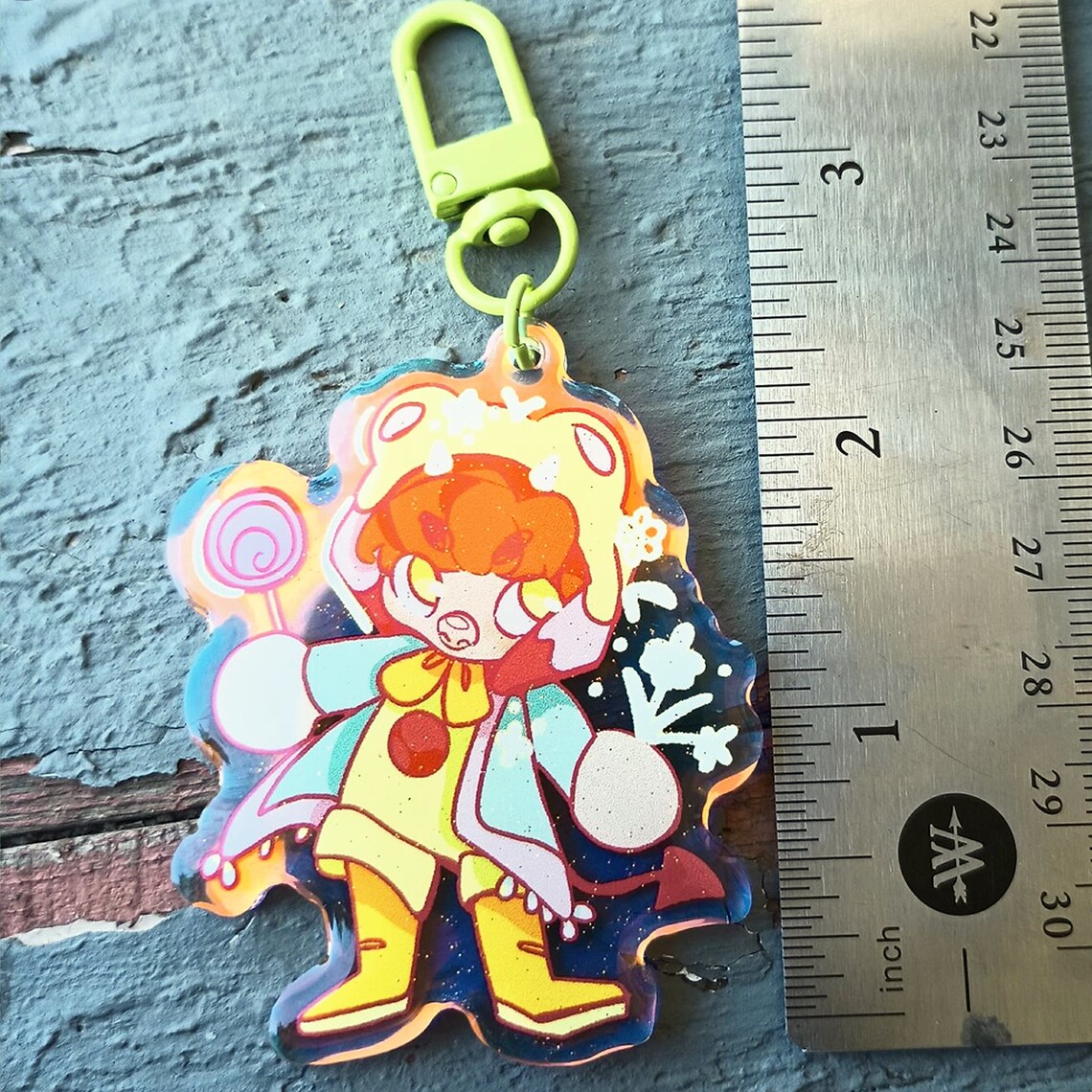 Lolipop Frog Clown /clowncore / Weirdcore / Rainbow Acrylic Keychain ...