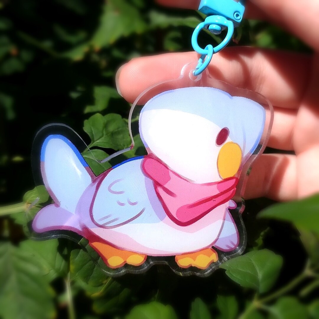 Shark Duck / Cute Animal / Cottagecore Acrylic Keychain / 2.5in / Sea ...