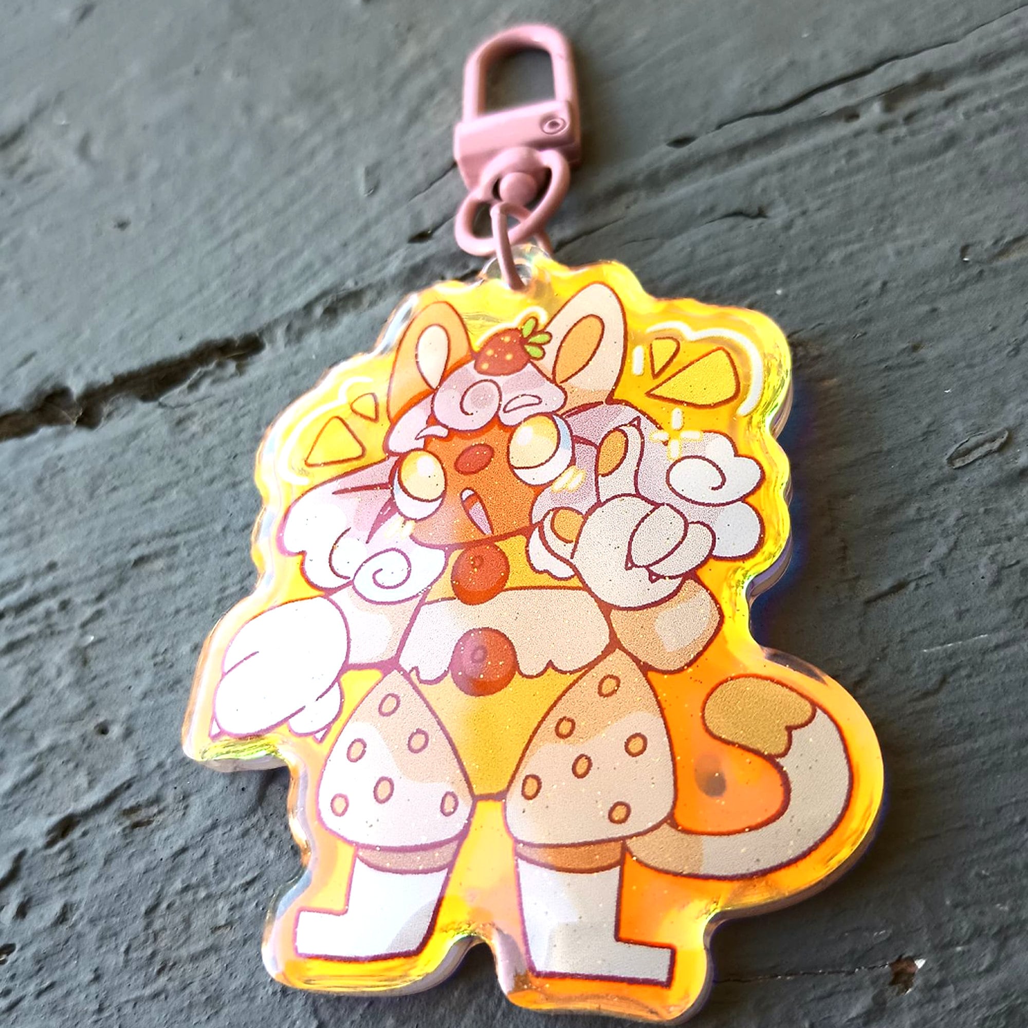 Kawaii Cake Clown /clowncore / Weirdcore / Rainbow Acrylic Keychain / 2 ...