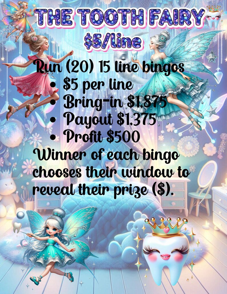 Tooth Fairy Bingo Set - Etsy