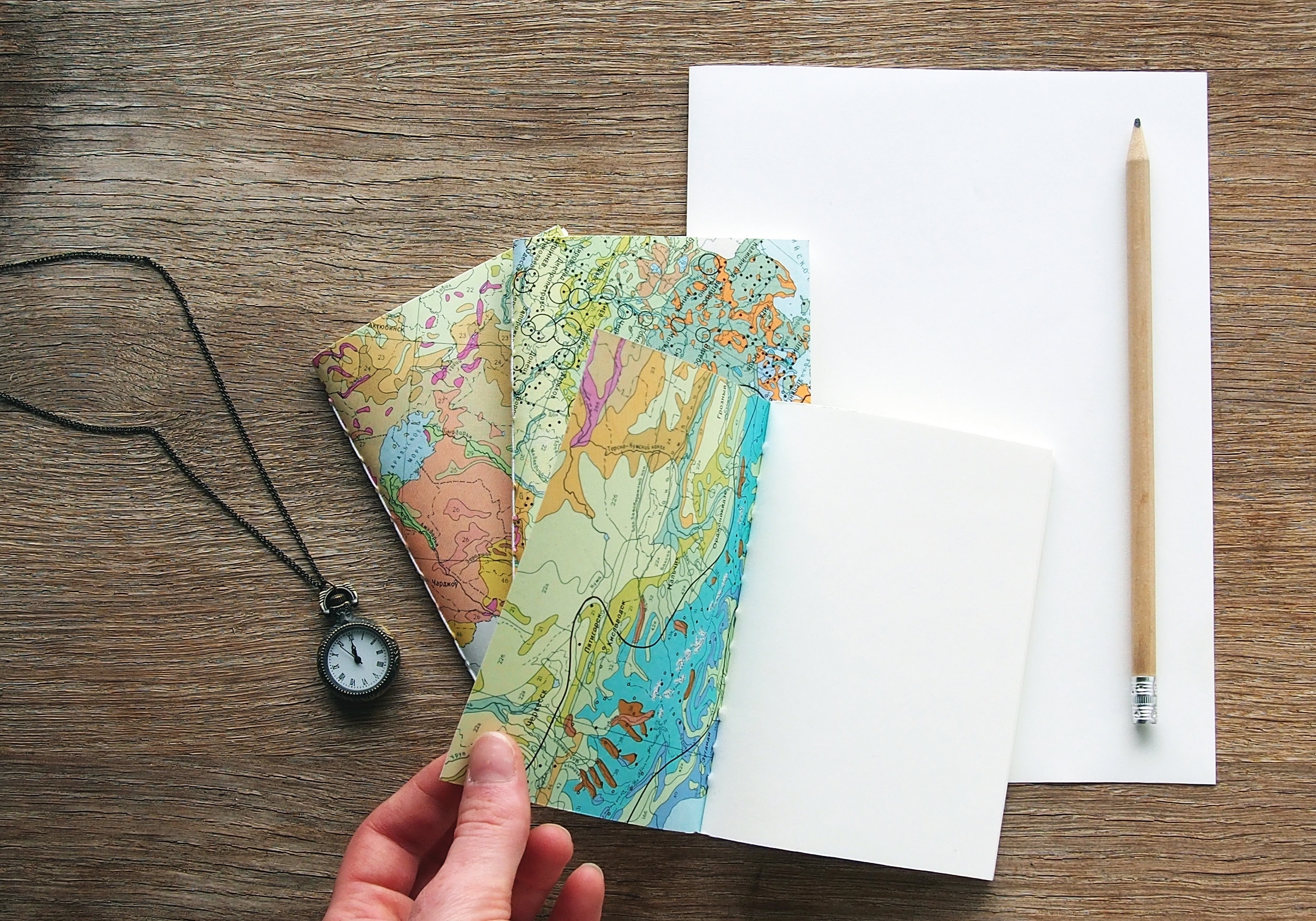 Set of Three Map Notebooks Tiny Notebook With Old Map Cover - Etsy