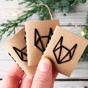 Tiny Notebook With Little Prince Fox Illustration, Embroidered Fox ...