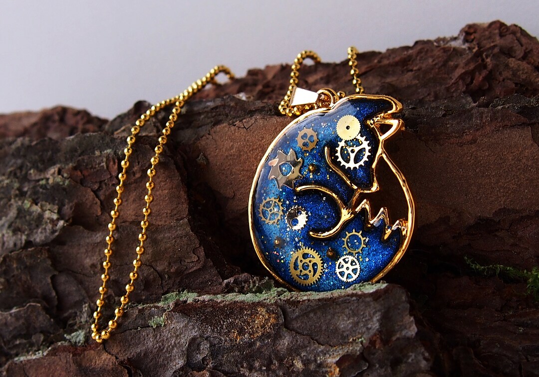 Steampunk Fox Necklace, Fox Charm Necklace, Fox Jewelry, Cute Fox ...
