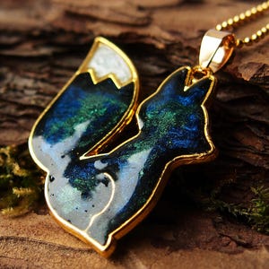 Cute Emerald Fox Necklace, Little Prince Fox Pendant, Gifts for Fox ...