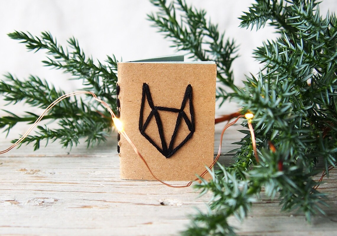 Tiny Notebook With Little Prince Fox Illustration, Embroidered Fox ...