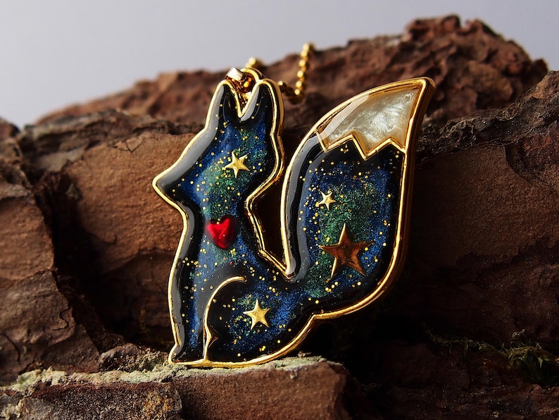 Cute Emerald Fox Necklace, Little Prince Fox Pendant, Gifts for Fox ...