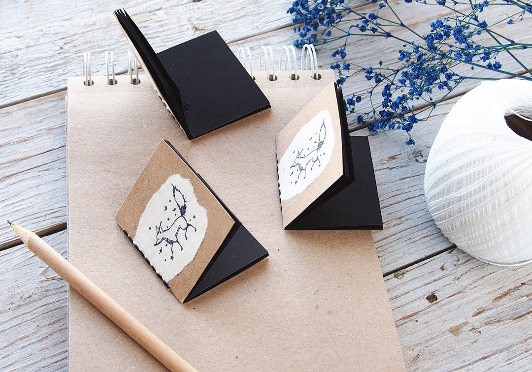 Little Prince Fox Tiny Notebook Set With Black Journal Pages, Fox ...