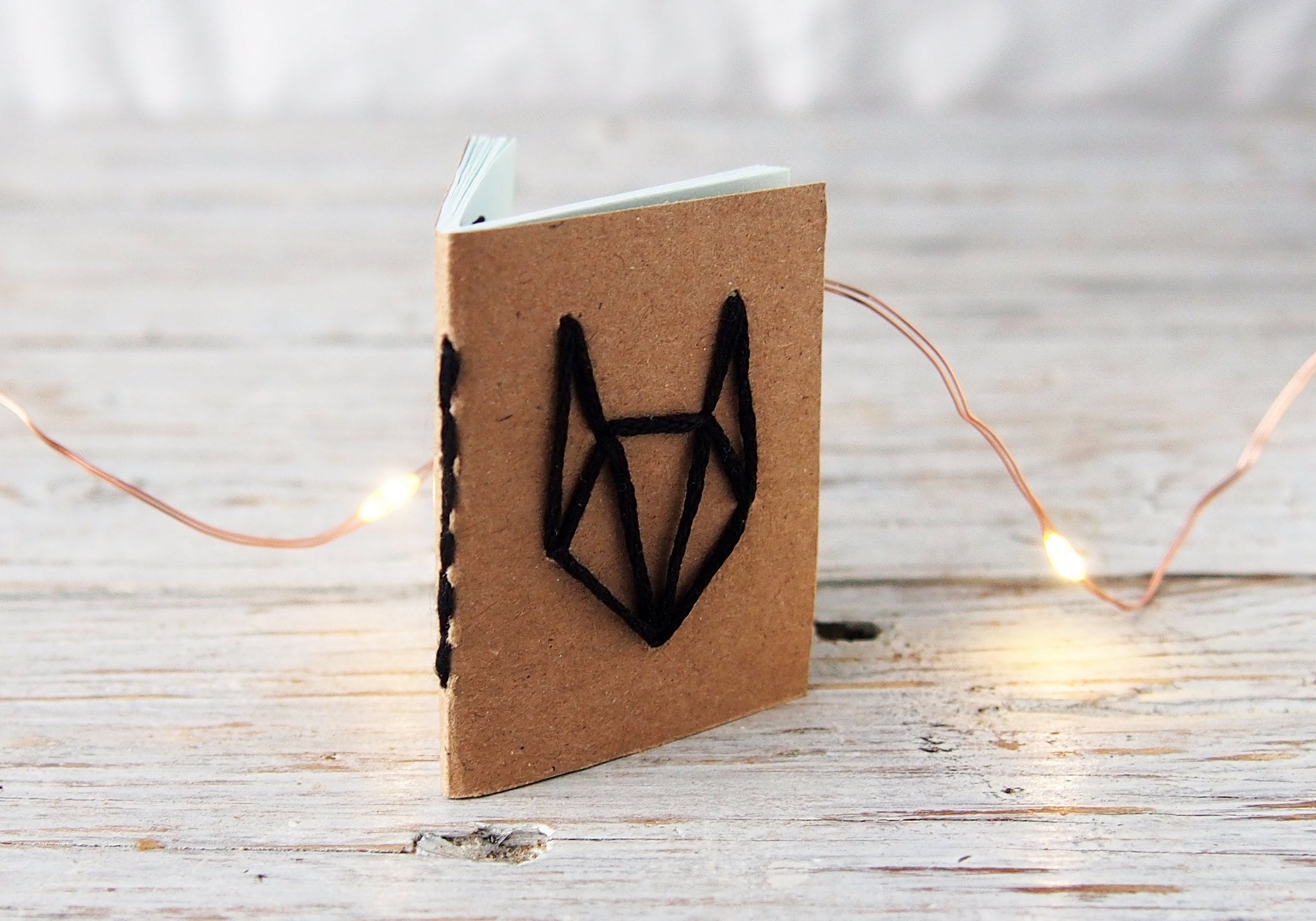 Tiny Notebook With Little Prince Fox Illustration, Embroidered Fox ...