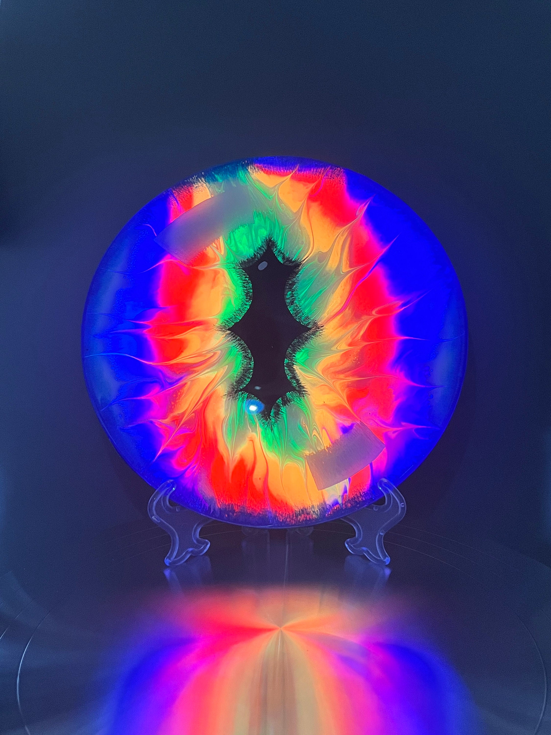 Neon Alien Eye Fluid Art - Etsy