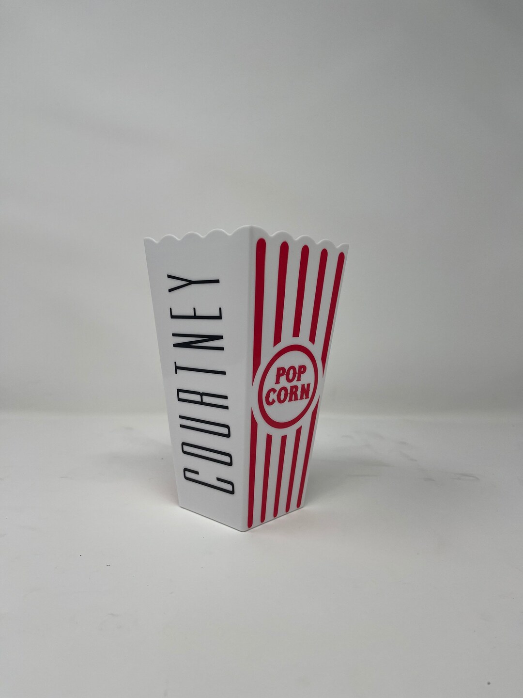 Personalized Classic Popcorn Bin, Popcorn Container for Movie Night ...