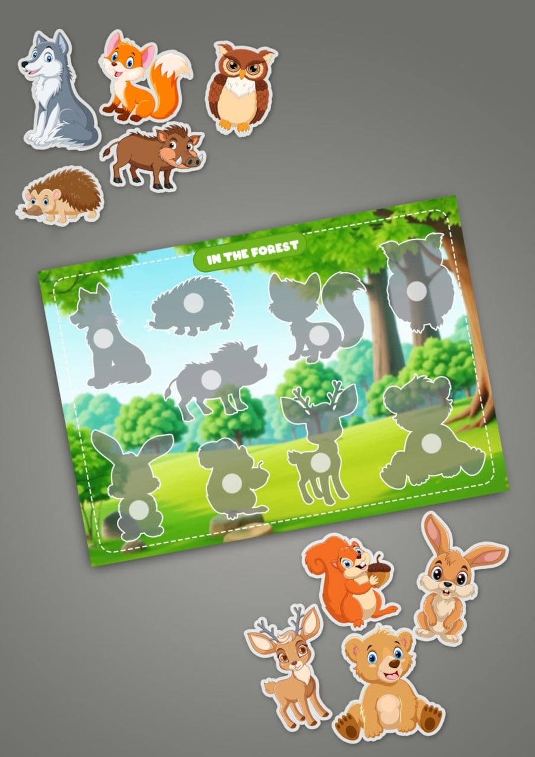 Velcro Matching Game for Toddlers | Montessori Animal Activity ...