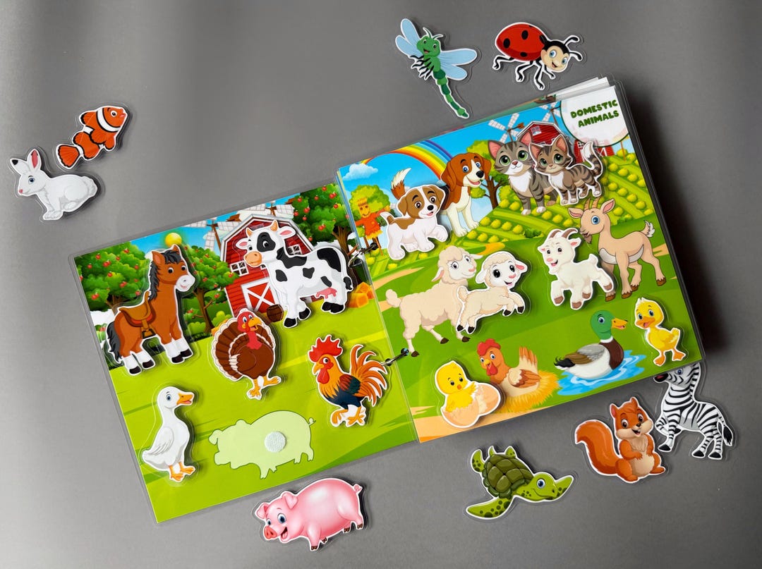 Personalized Animal World Busy Book | Montessori Toddler Activity ...