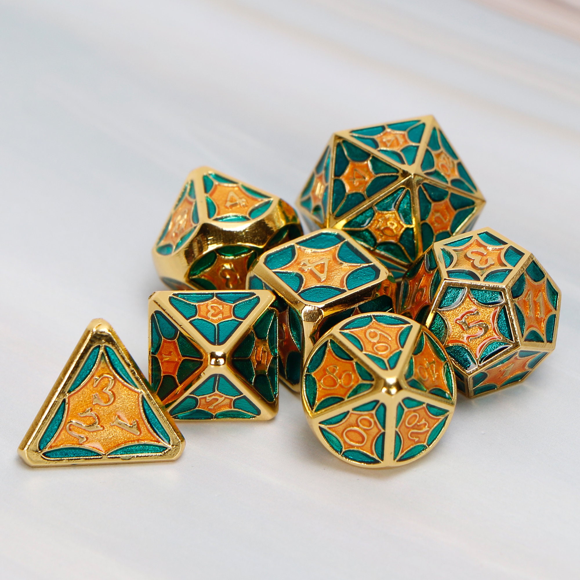 Set di dadi DND / dadi metallici / dadi poliedri / dadi d&d / | Etsy