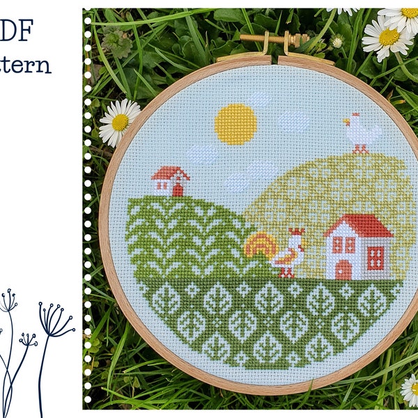 Chicken Cross Stitch - Etsy