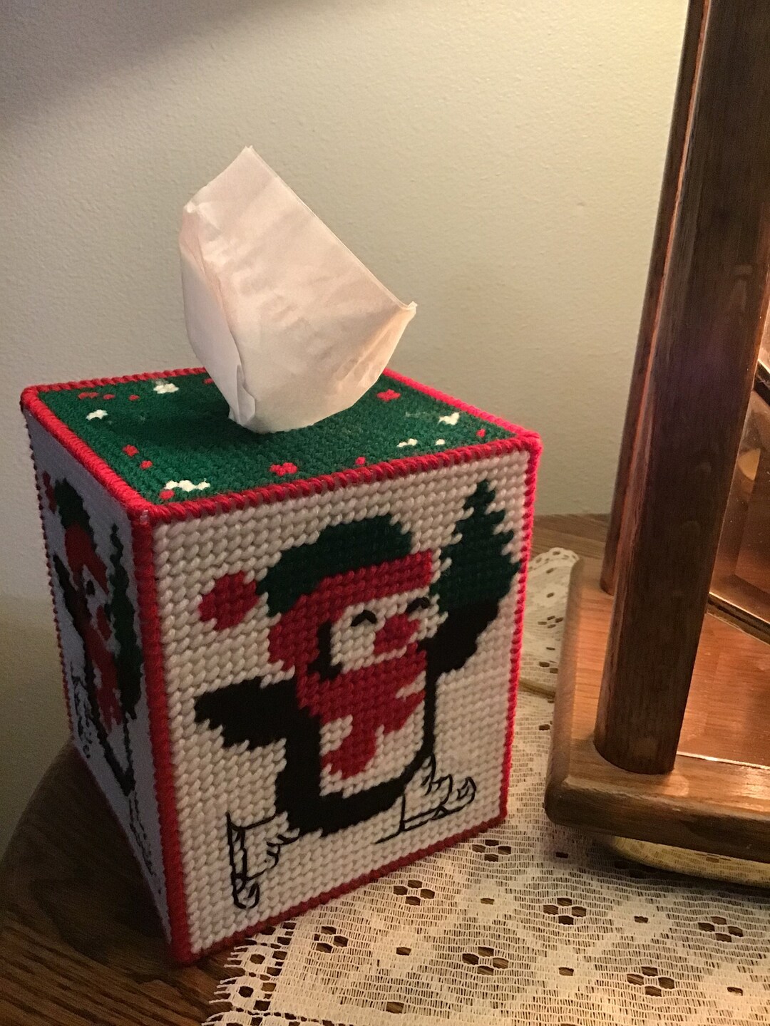 Christmas Tissue Box Cover Penguin Tissue Box Cover - Etsy