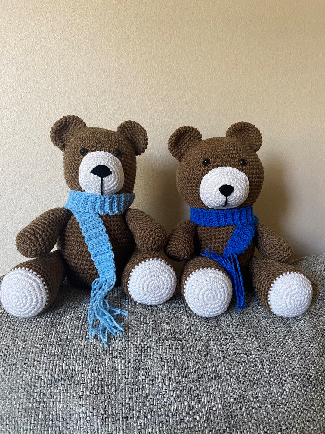 Crochet Teddy Bear With Scarf - Etsy