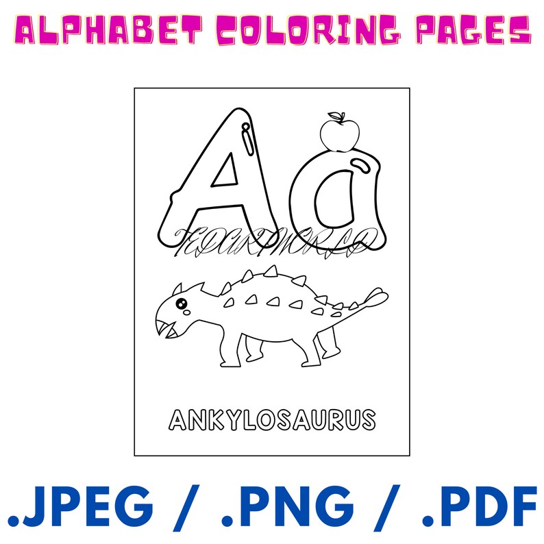 Dinosaur Alphabet Coloring Pages for Kid, Fun With Learning Cute ...