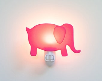 Mom and Baby Elephant Recycled Glass Night Light Nightlight - Etsy