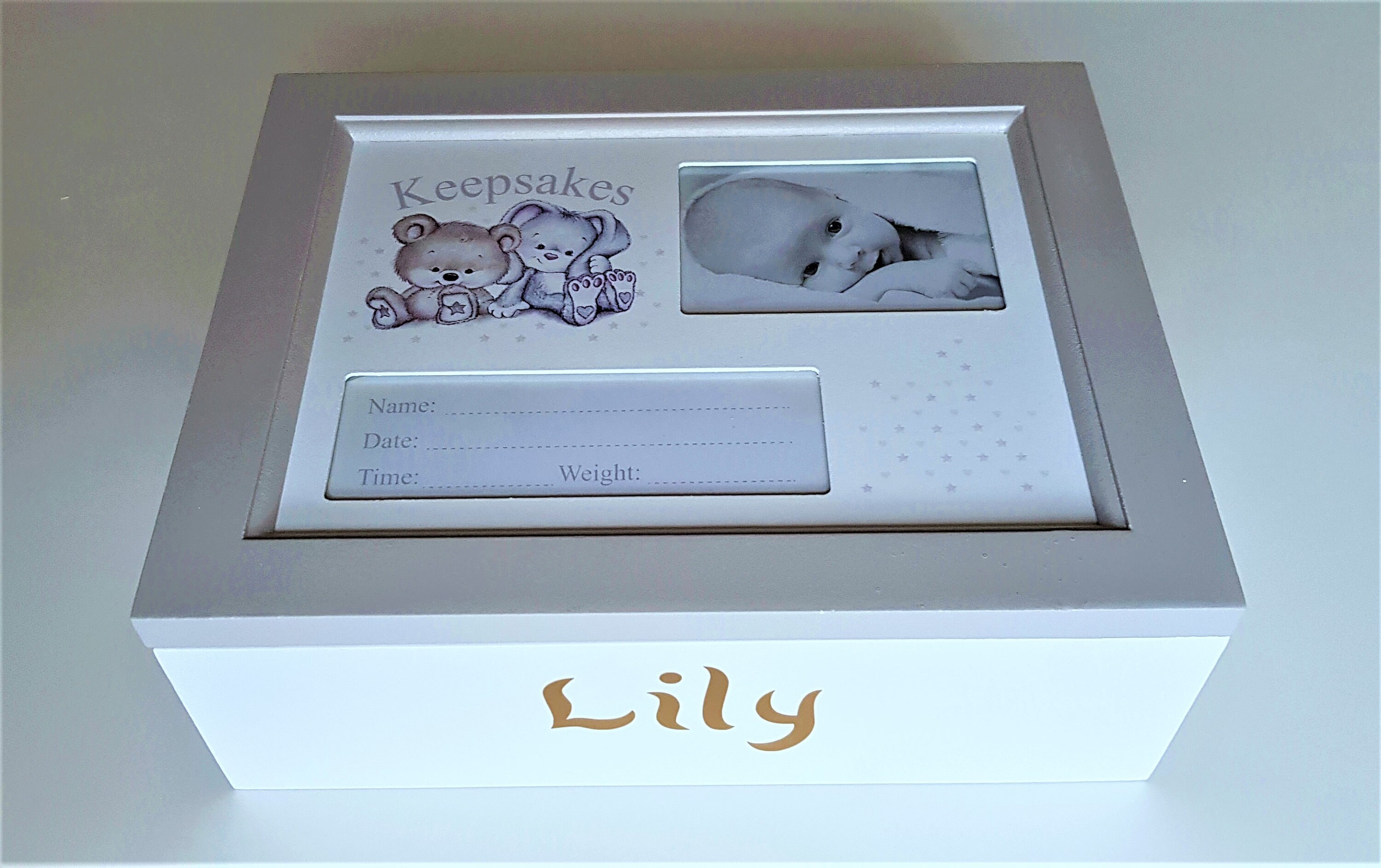 Personalised Baby Keepsake/Storage Box with lid/Memory | Etsy