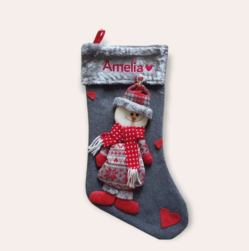 Personalised Christmas Stocking With Character Xmas Stocking - Etsy UK