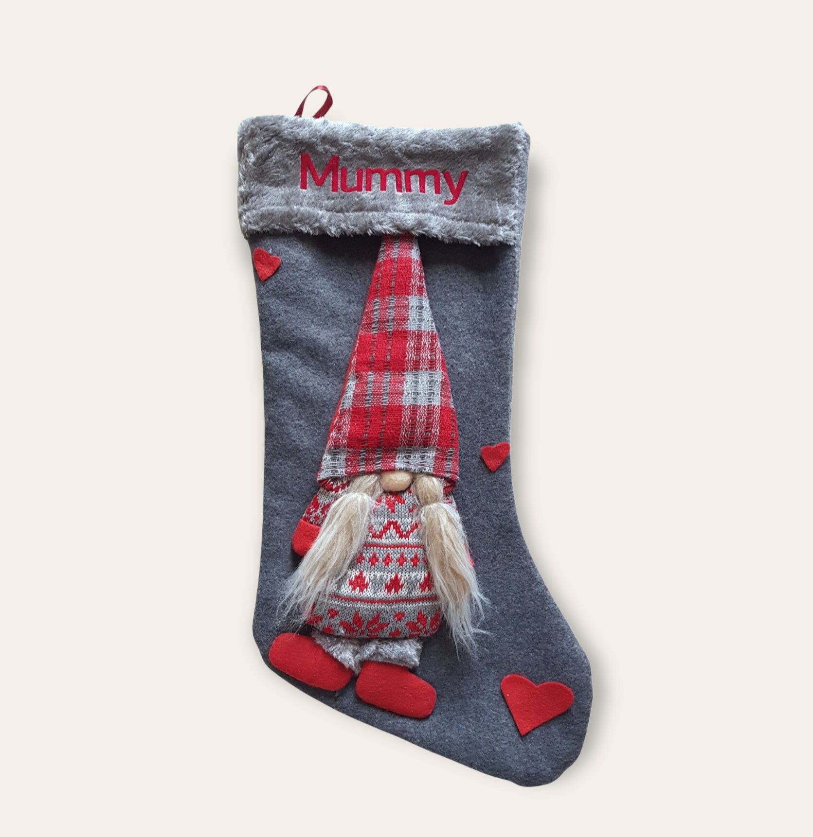 Personalised Christmas Stocking With Character Xmas Stocking - Etsy UK