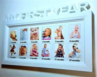 Personalised My First Year Square Photo Frame | Etsy