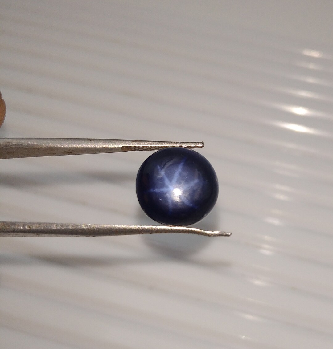 BLUE STAR SAPPHIRE 10mm Round Beautiful Rays, Good Color, Top Quality ...