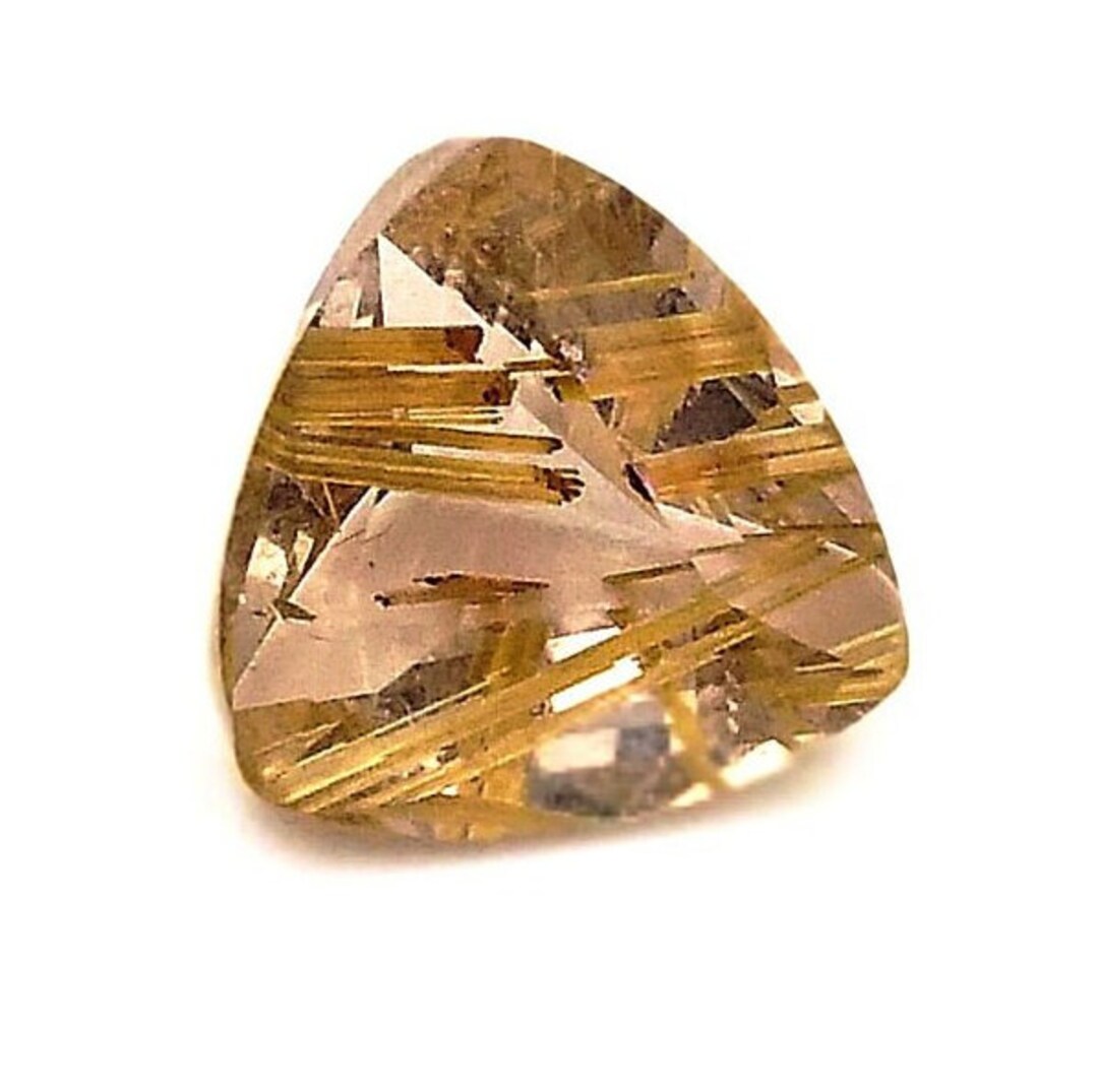 GOLDEN RUTILE Gemstone Shape Triangle Faceted Attractive Look Gemstone ...