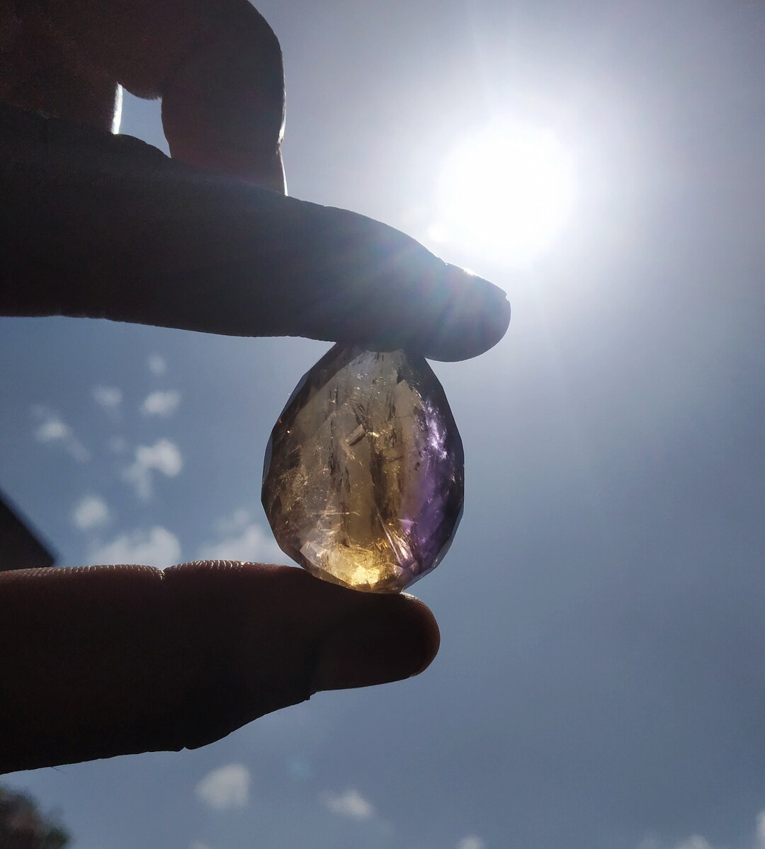 STUNNING Natural Ametrine 84ct.huge Tumble Faceted for Meditation ...