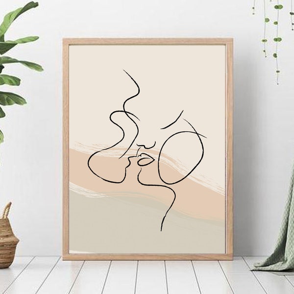 Woman Fine Line Wall Art - Etsy