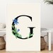 Personalized Letter Print Custom Printable Art Botanical - Etsy