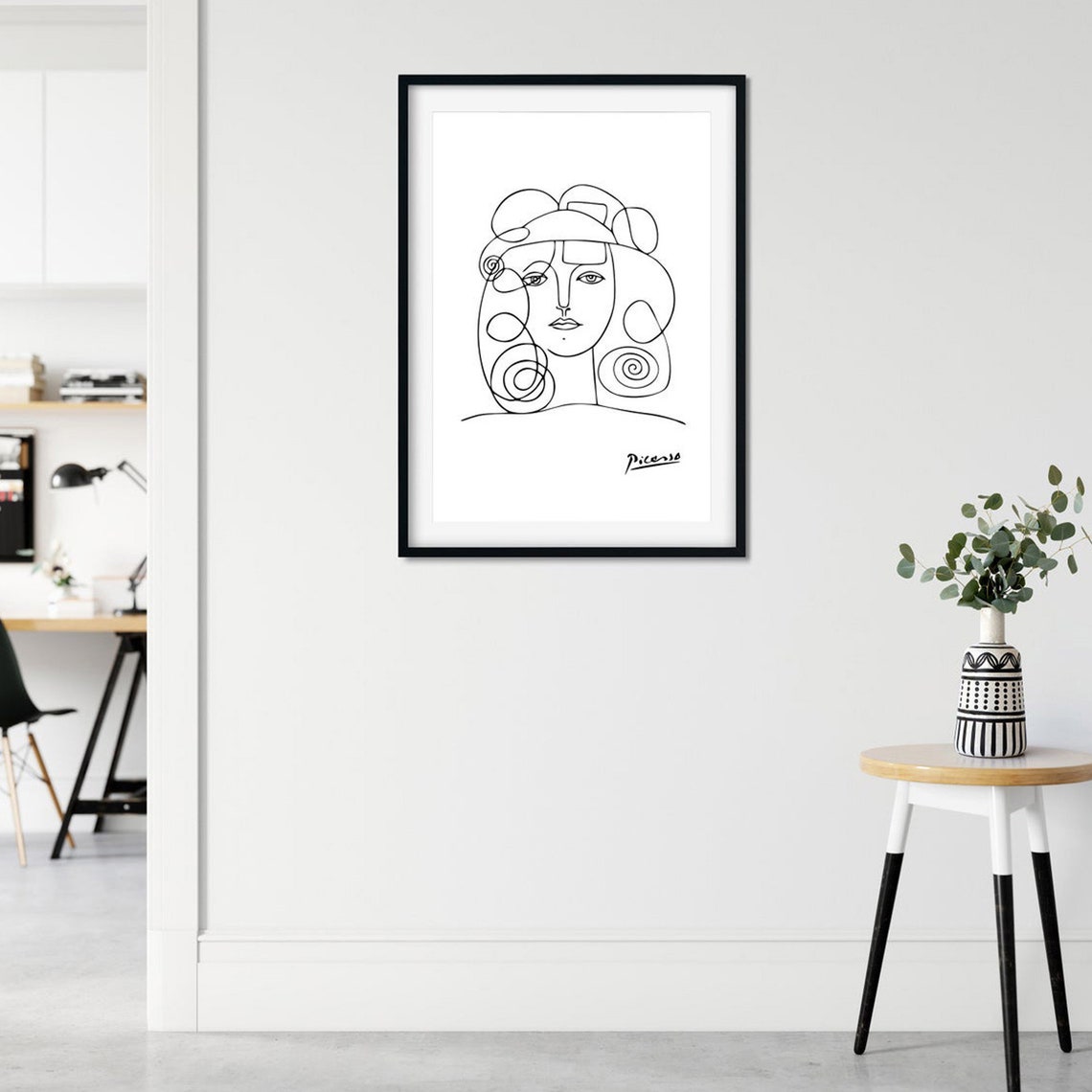 Picasso Art Print Picasso Woman Face Print Modern Minimal - Etsy