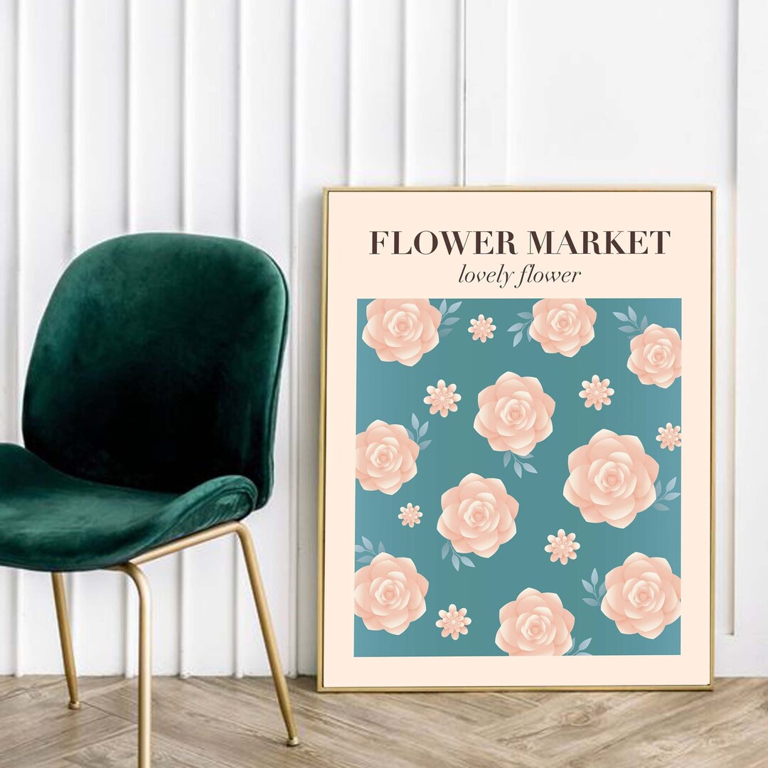 Flower Prints Wall Art Flower Market Print Flower Shop Sign - Etsy