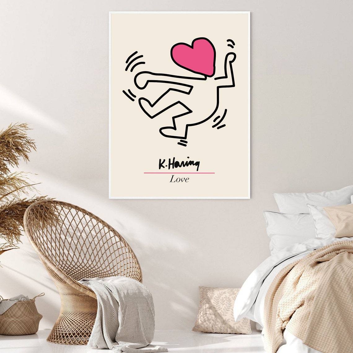 Keith Haring Love Pop Art Keith Haring Poster Keith Haring | Etsy