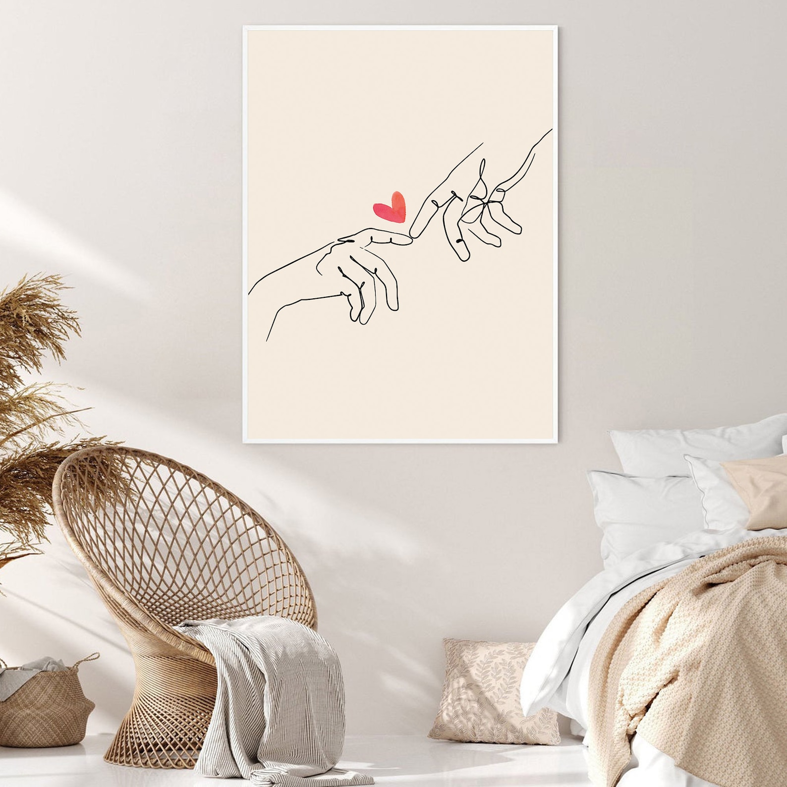 Hand Line Art Line Art Print Line Drawing Poster Holding - Etsy