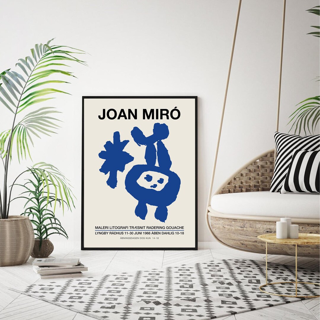 Joan Miro Maleri Litografi Art Print, Exhibition Art Print Affiche ...