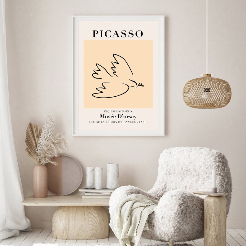 Picasso Dove Print Picasso Wall Art Picasso Animal Print - Etsy